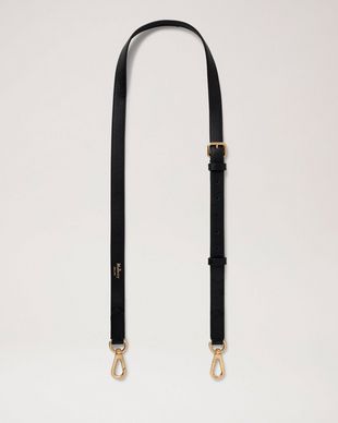 Thin Leather Strap | Black Micro Classic Grain | Women | Mulberry