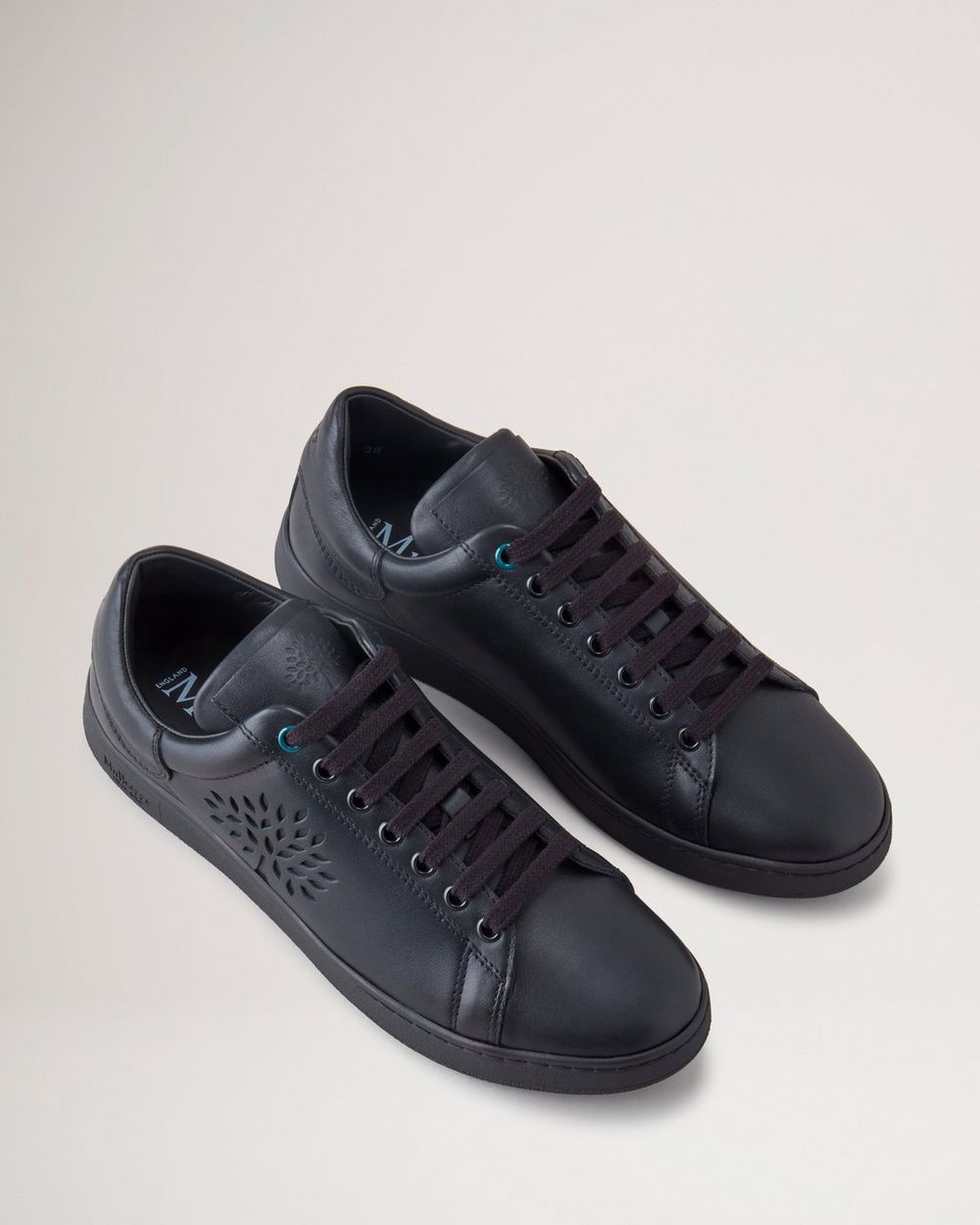 Tree Tennis Trainers | Black Leather | Men | Mulberry Tree Tennis Trainers | Black Leather | Men | Mulberry