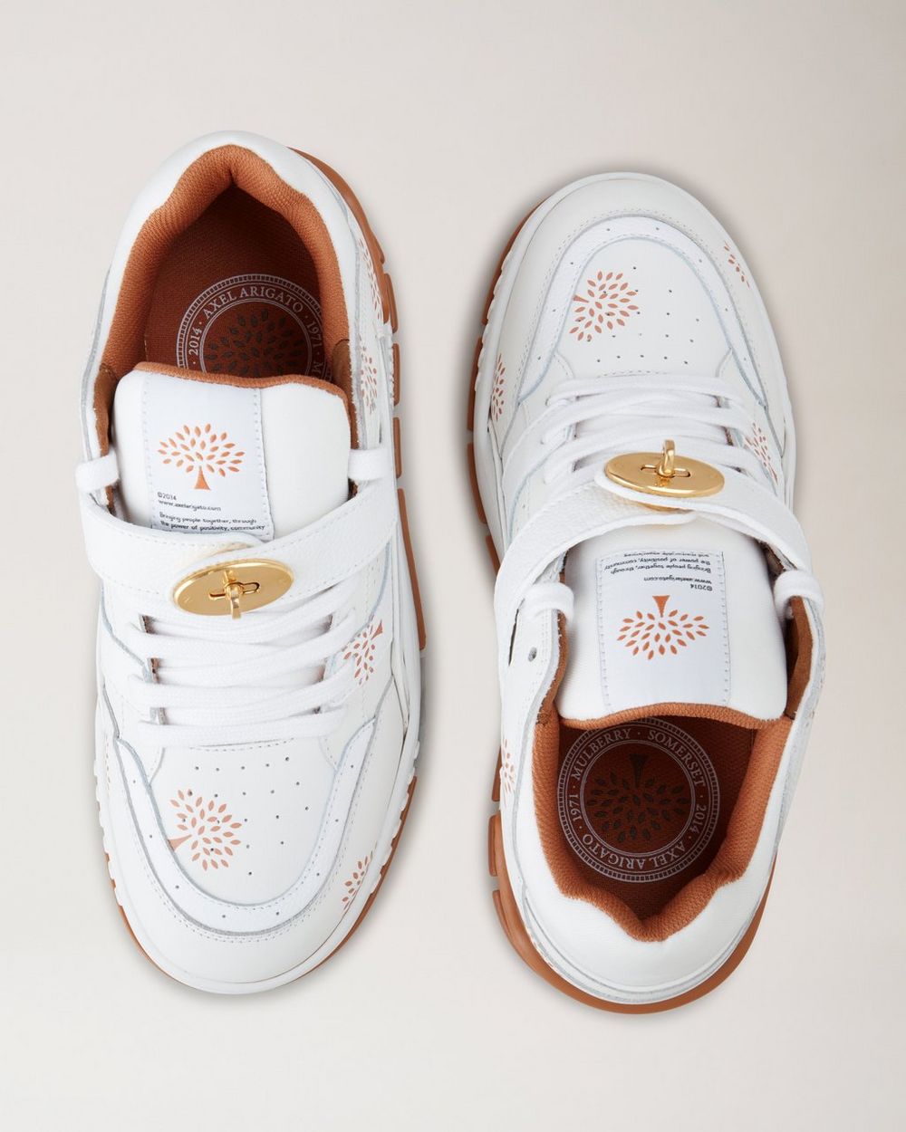 Axel Arigato for Mulberry Area Lo Trainers - Women's | White & Brown ...