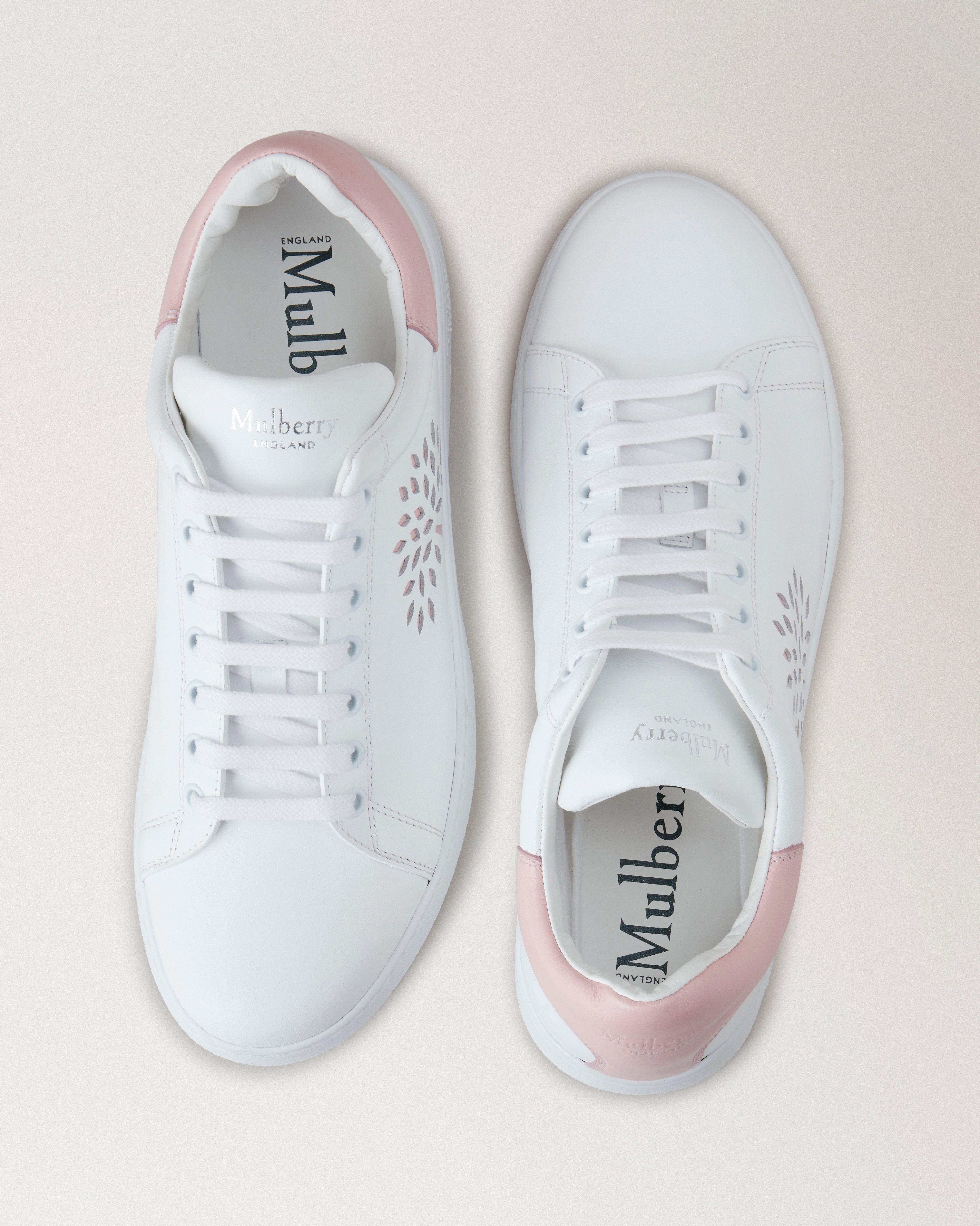 Tree Tennis Trainers | Powder Rose Bovine Leather | Women | Mulberry