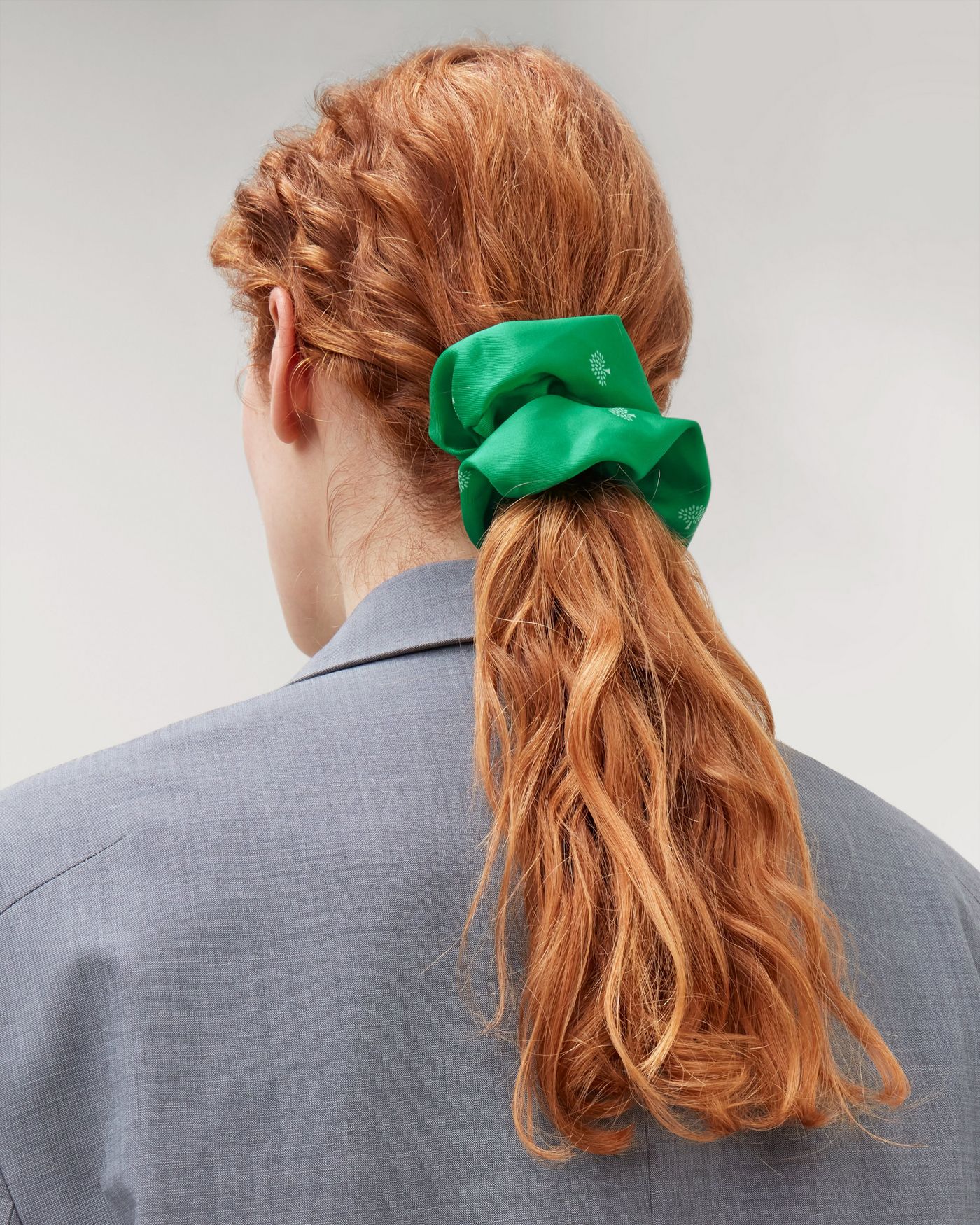 Solid Hair Scrunchie | Lawn Green Recycled Polyester | Women | Mulberry