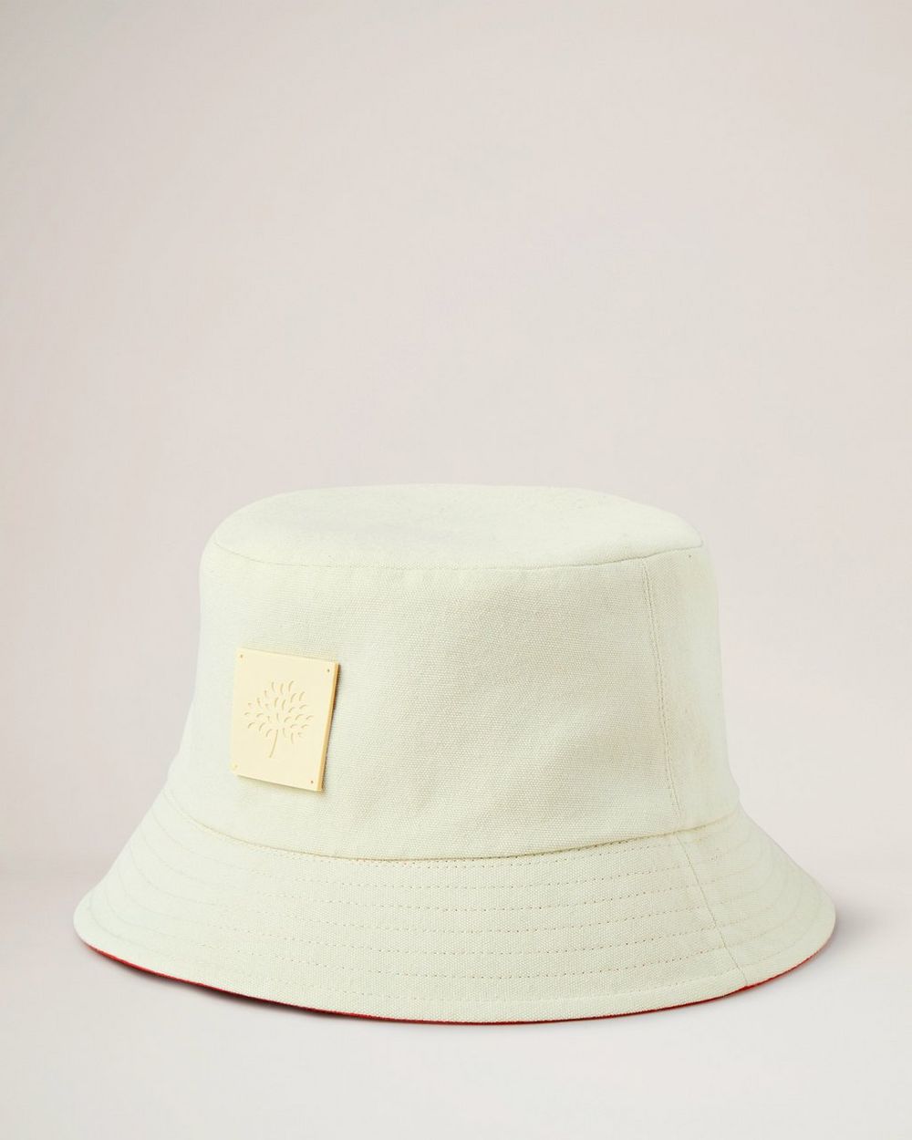 Solid Reversible Bucket Hat | Coral Orange & Wild Primrose Cotton | Women | Mulberry