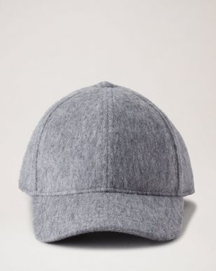 Wool Baseball Cap Charcoal Black Lambswool Women Mulberry
