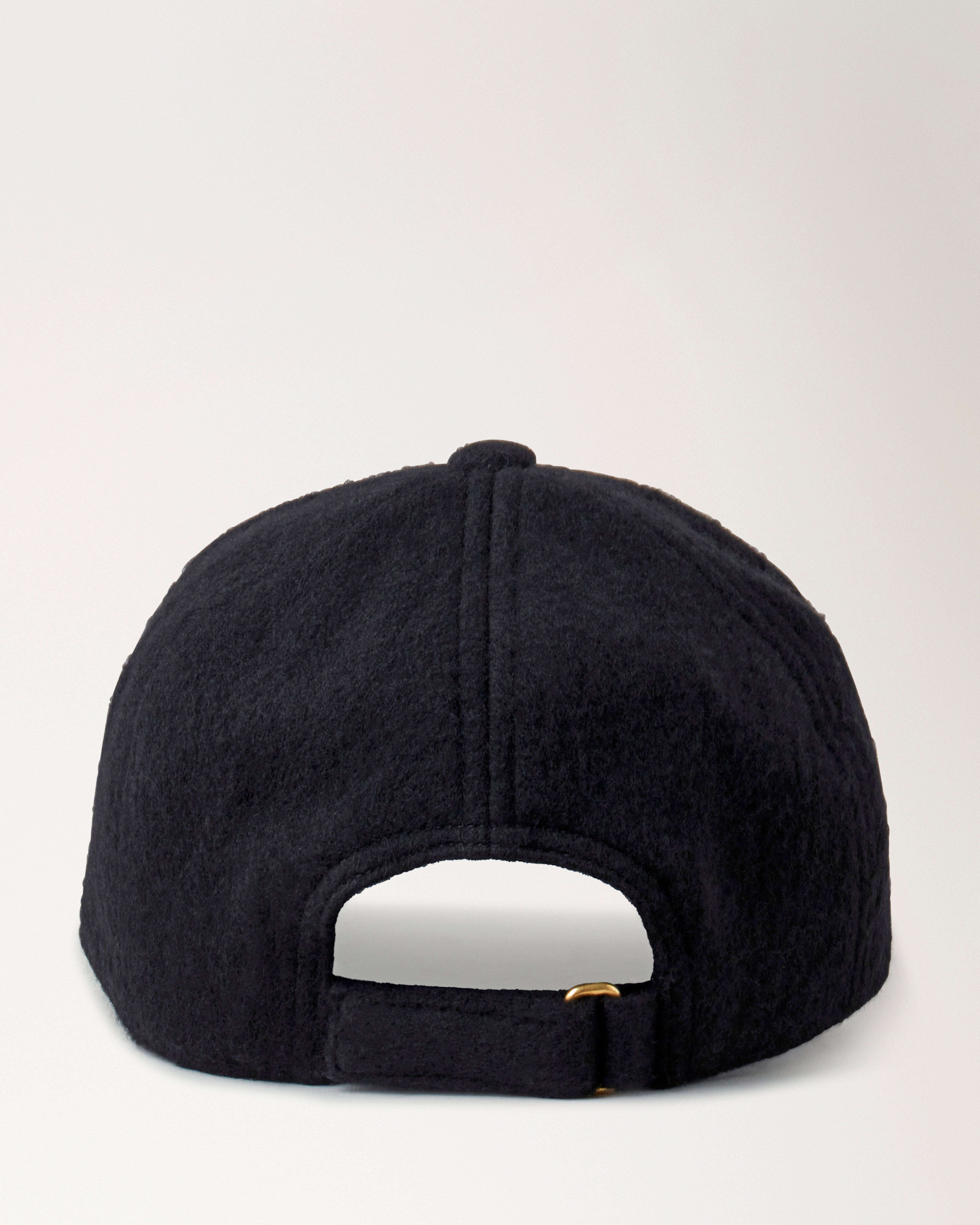 Tree Wool Baseball Cap | Black Merino Wool | Men | Mulberry