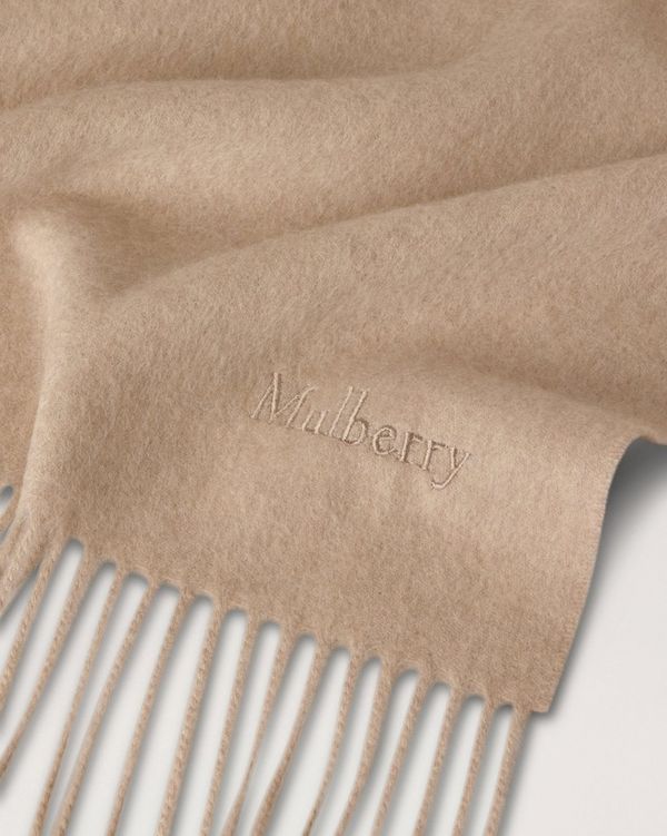 Mulberry | Solid Merino Wool Scarf | Oat Merino Wool | Women