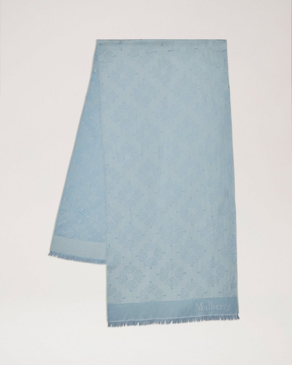 Mulberry Tree Rectangular Scarf | Acrylic Green Silk Organic Cotton ...