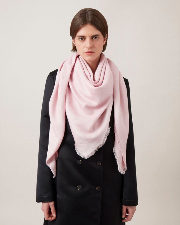 Mulberry | Mulberry Tree Square | Powder Rose Cotton Silk Blend
