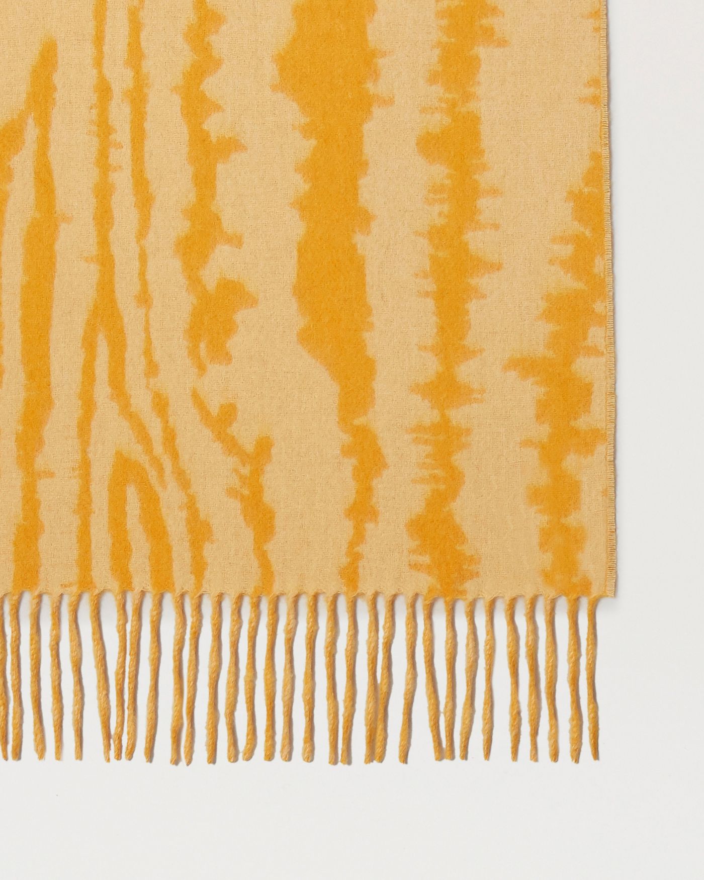 Cashmere Blend Moire Scarf | Double Yellow Cashmere Blend | Women ...