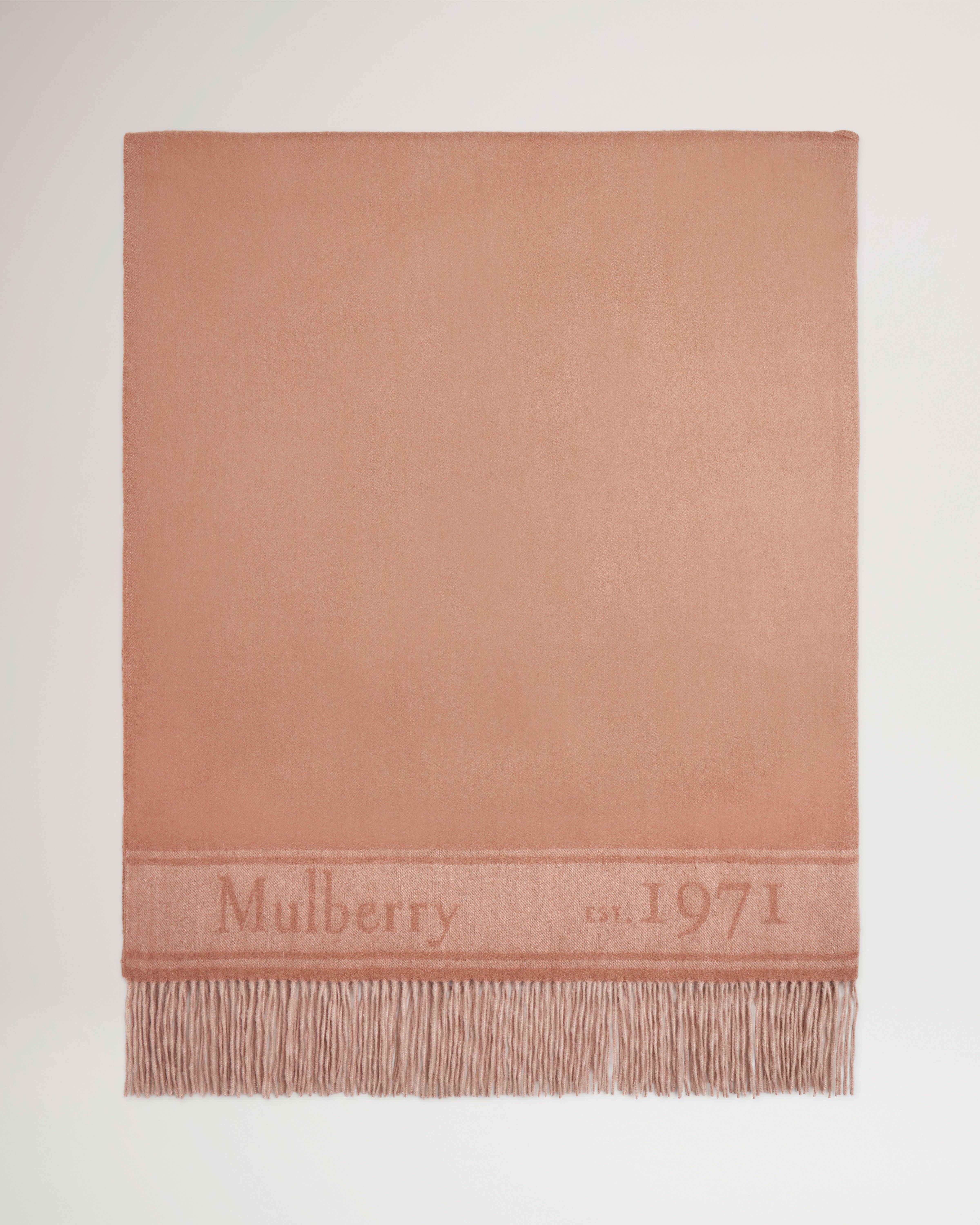 Mulberry 로고 램스울 케이프 140 x 166 | 티크 & 메이플 램스울 | Women | Mulberry