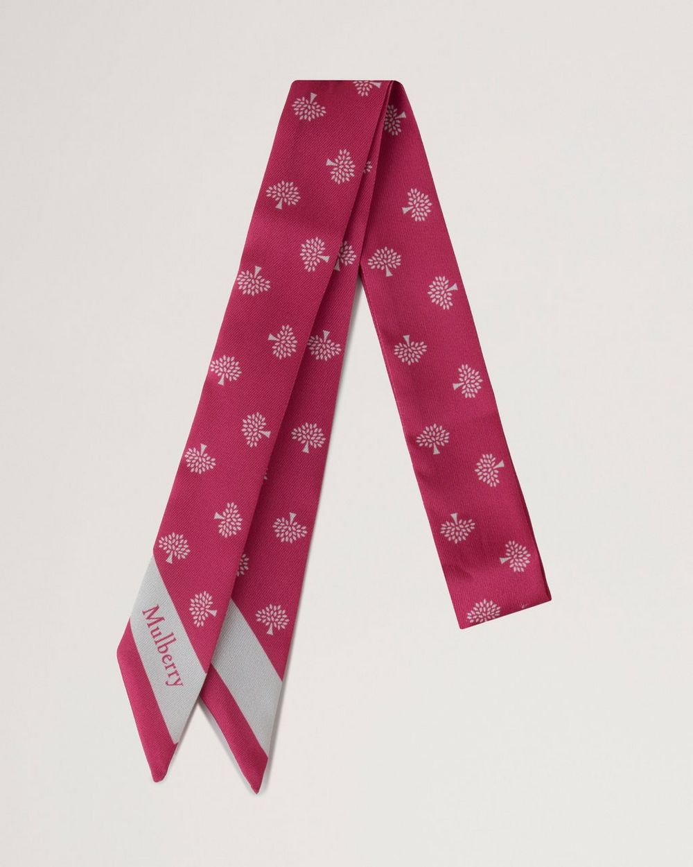 Mulberry Tree Small Skinny Scarf | Mulberry Pink Recycled Polyester ...