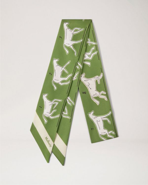 Mulberry | Skinny Scarf - Chalk Horse | Fern Recycled Polyester