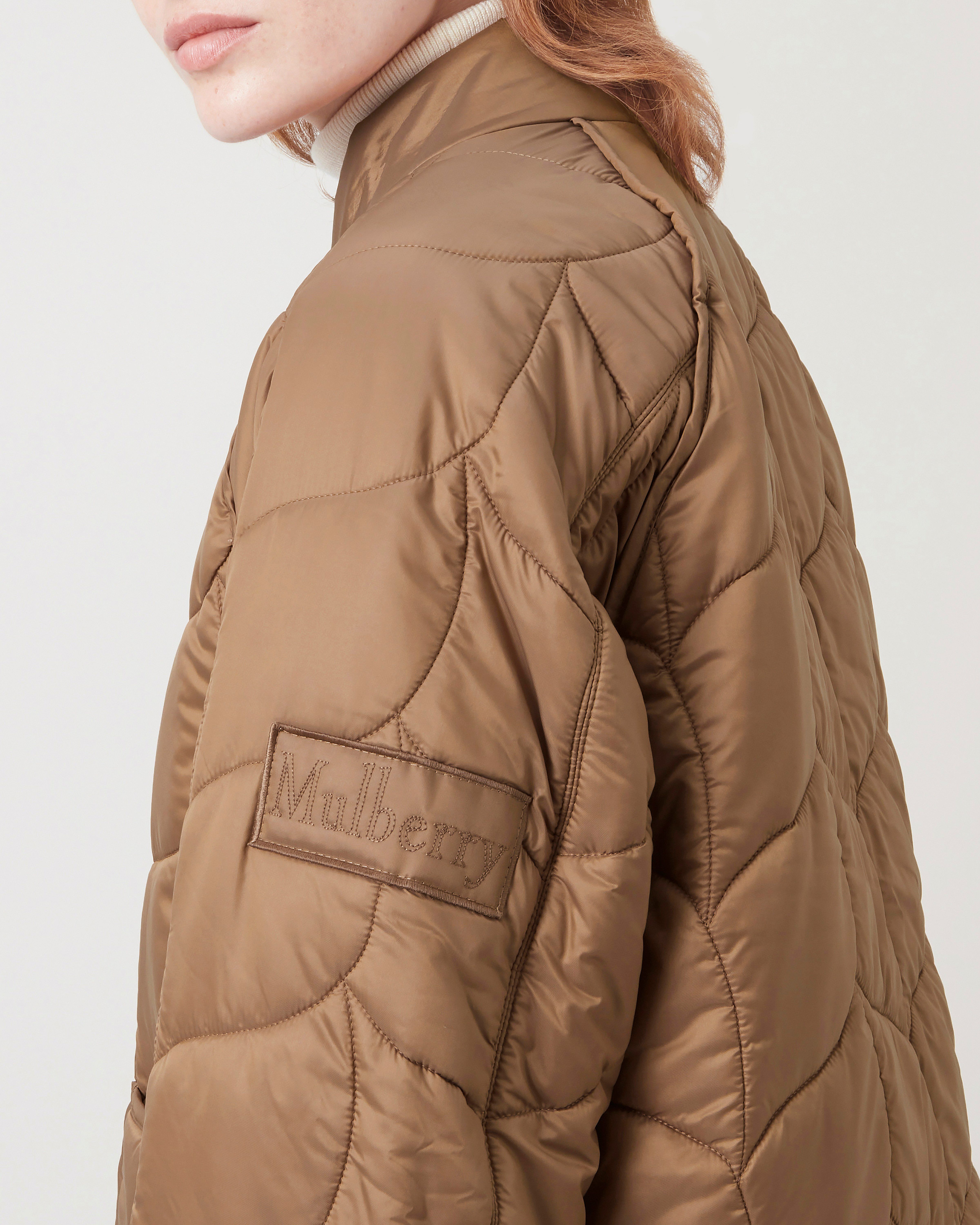 Softie Quilted Shell Jacket | Tobacco Brown Recycled Nylon | Softie ...