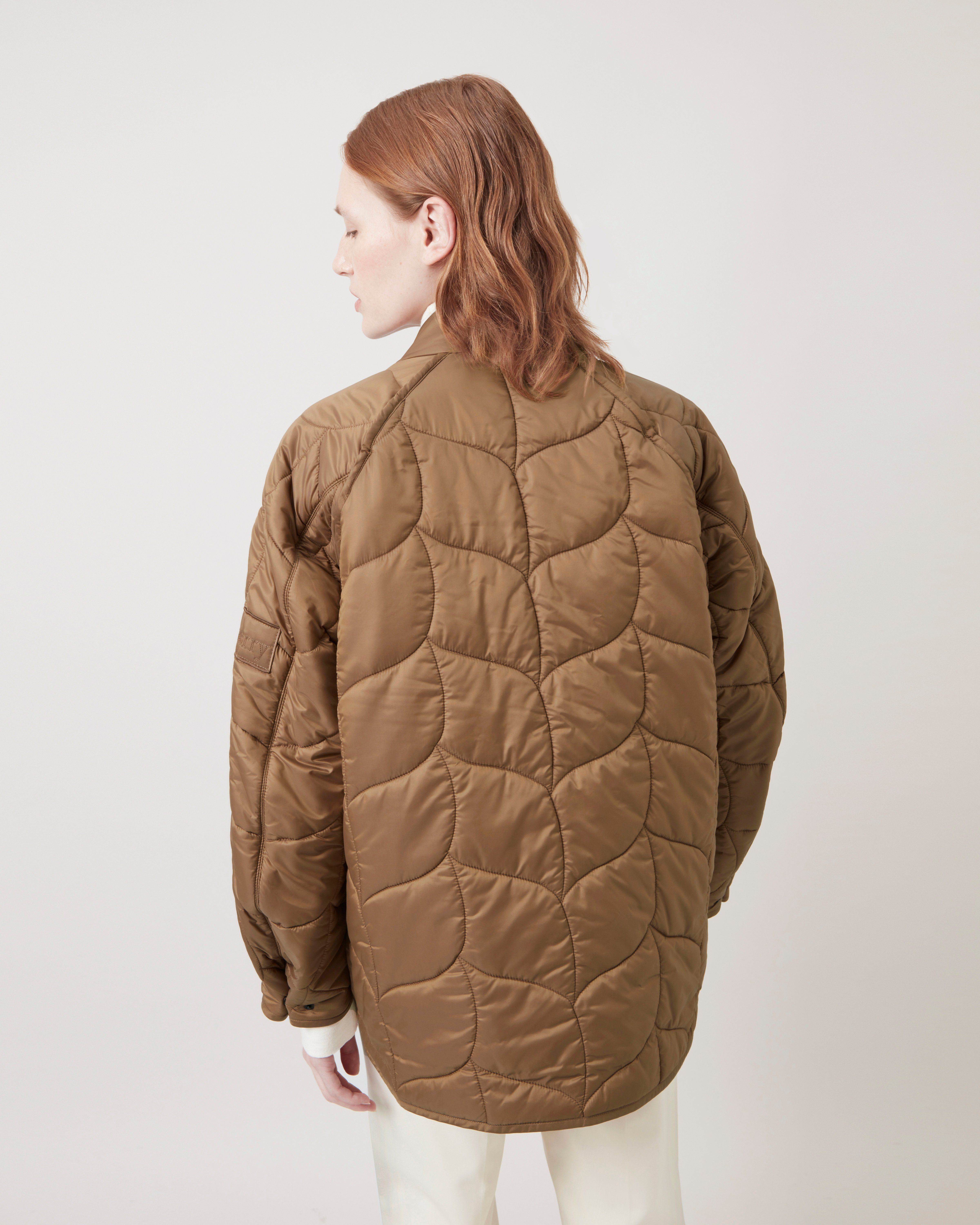 Softie Quilted Shell Jacket | Tobacco Brown Recycled Nylon | Softie ...