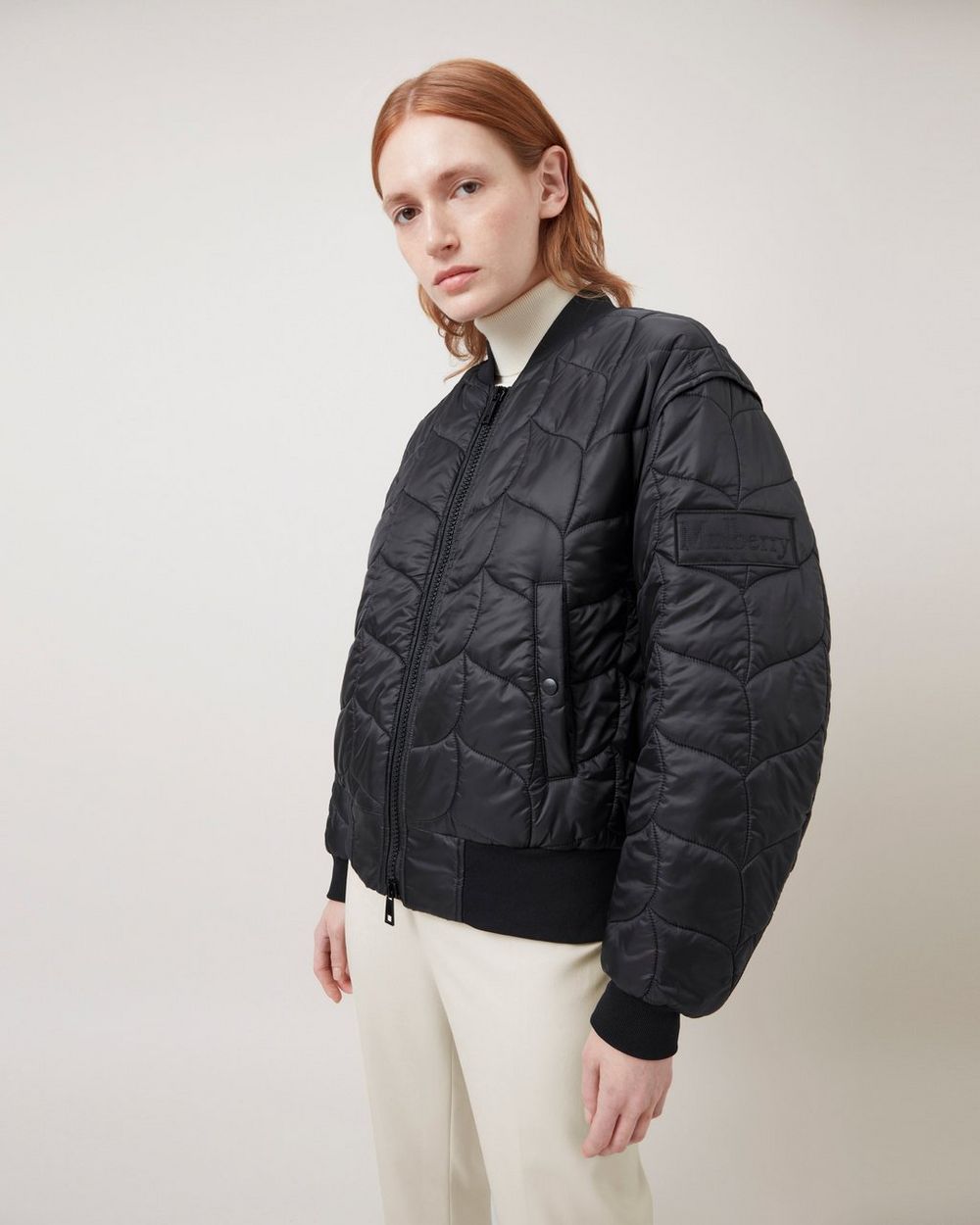 Softie Quilted Bomber | Black Recycled Nylon | Softie Outerwear Capsule ...
