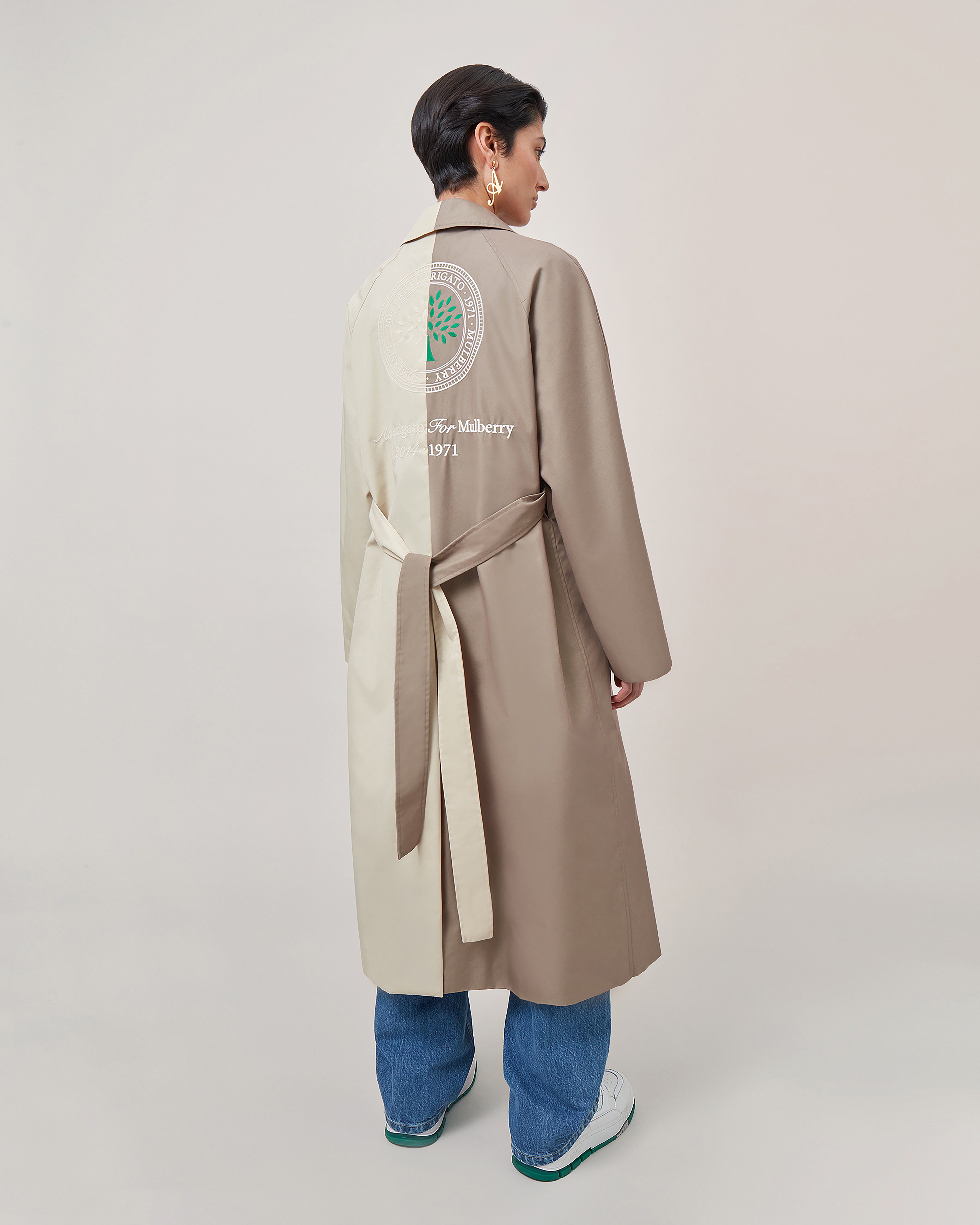Axel Arigato for Mulberry Trench Coat | Multicolour Mixed Material ...