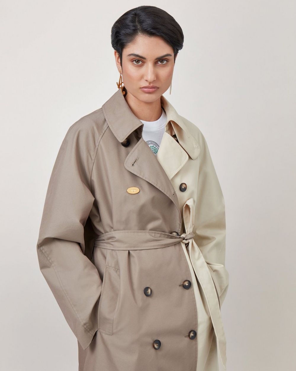 Axel Arigato for Mulberry Trench Coat | Multicolour Mixed Material ...