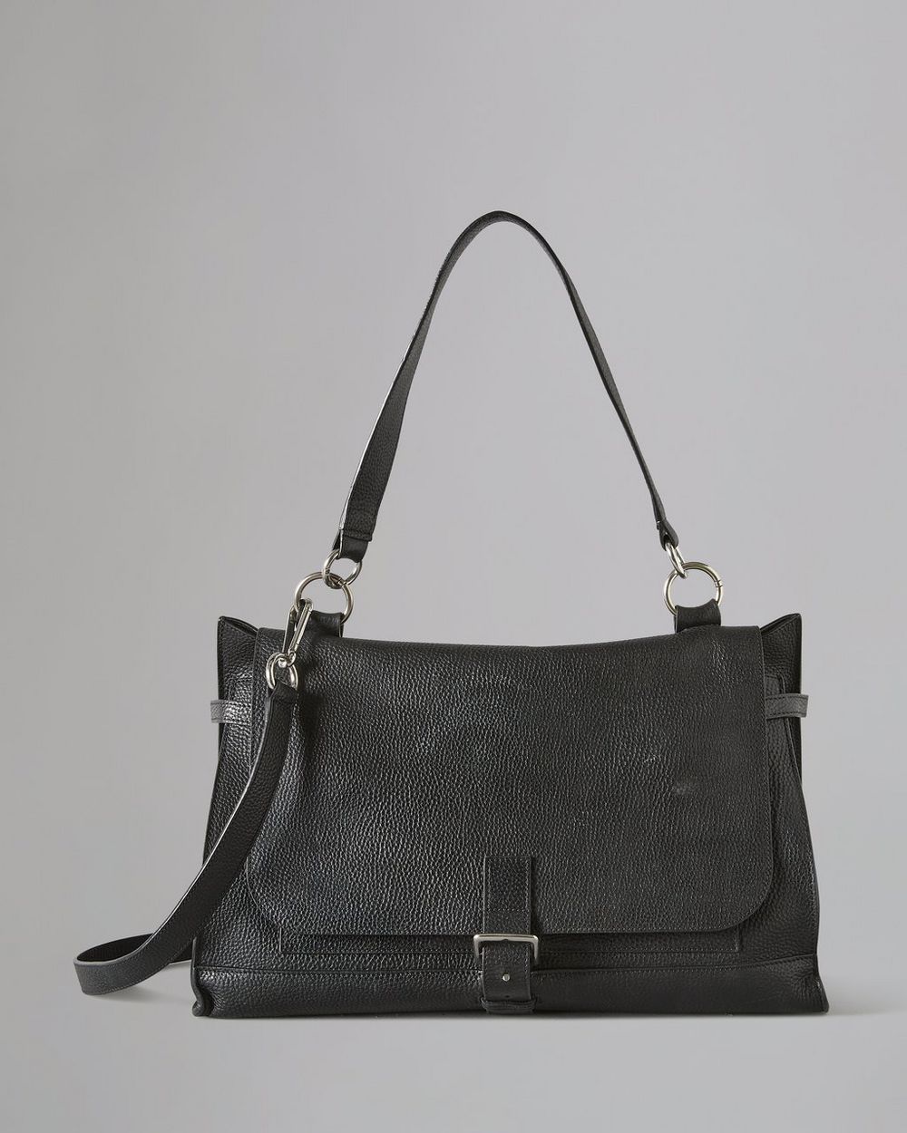 Chiltern Satchel | Pre-Loved | Black Natural Grain Leather | Pre-Loved ...