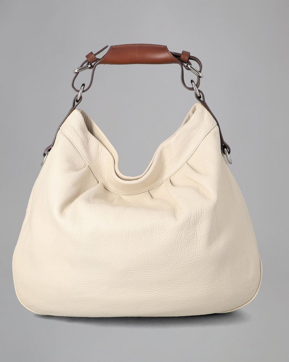 Mitzy Hobo | Pre-Loved | Petticoat White Pebbled Leather | Pre-Loved ...
