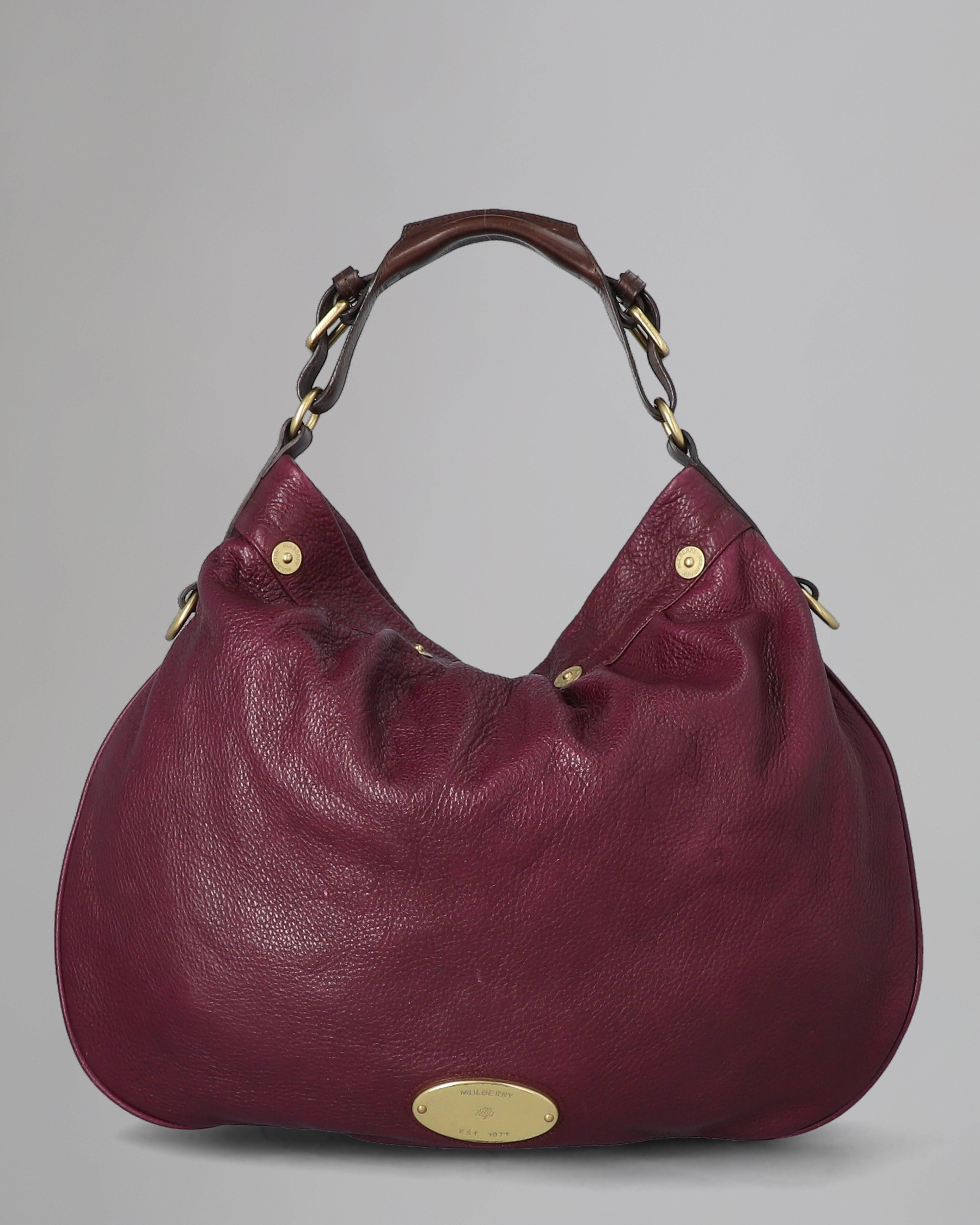 Mulberry | Mitzy Hobo | Pre-Loved | Rouge Noir Pebbled | Pre-Loved Bags