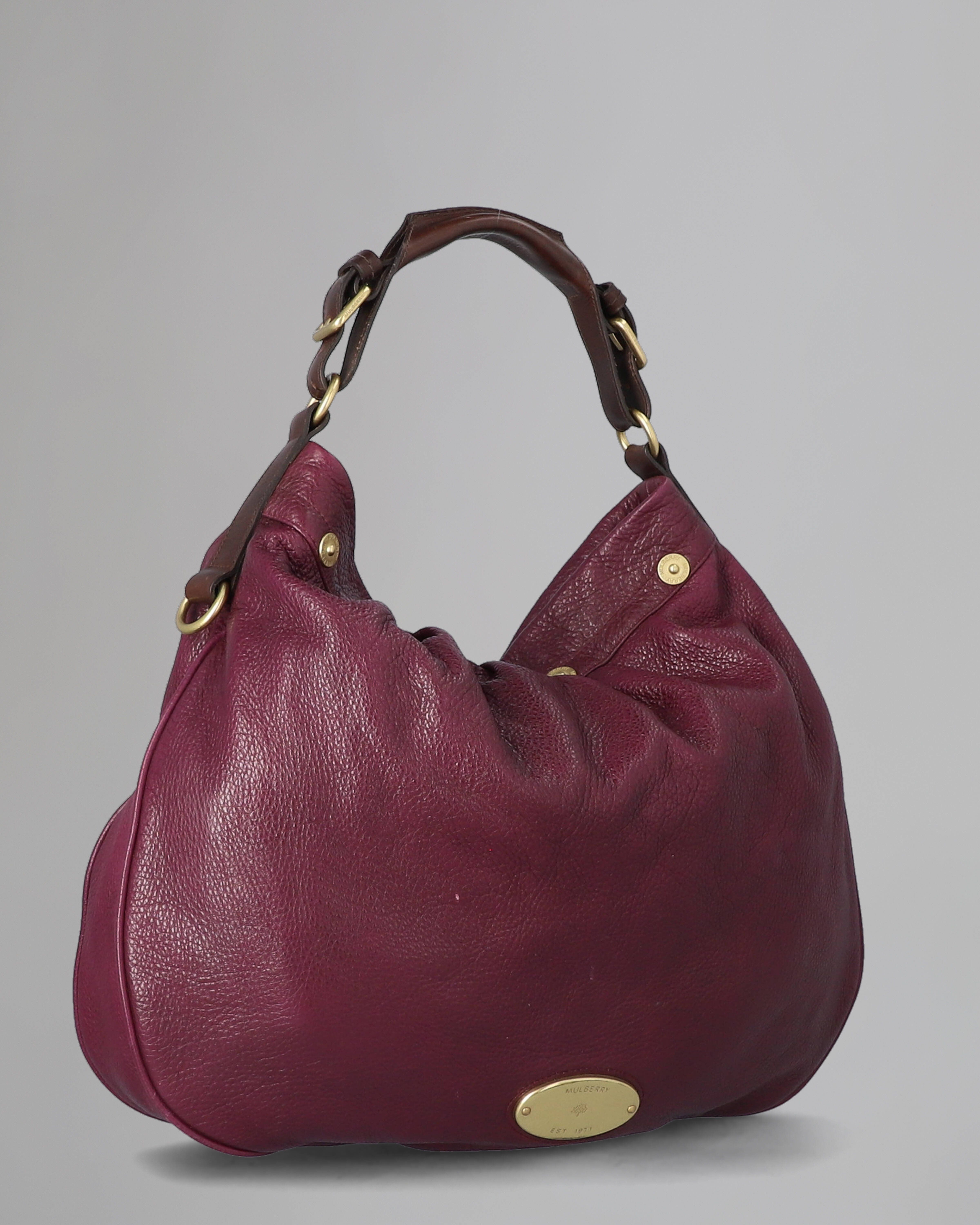 Mulberry | Mitzy Hobo | Pre-Loved | Rouge Noir Pebbled | Pre-Loved Bags