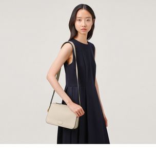 Mini Zipped Bayswater | Chalk Small Classic Grain | Bayswater | Mulberry