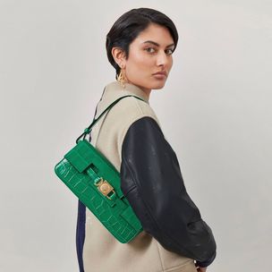 Axel Arigato for Mulberry Heart Keyring | Emerald Green Bovine Leather ...