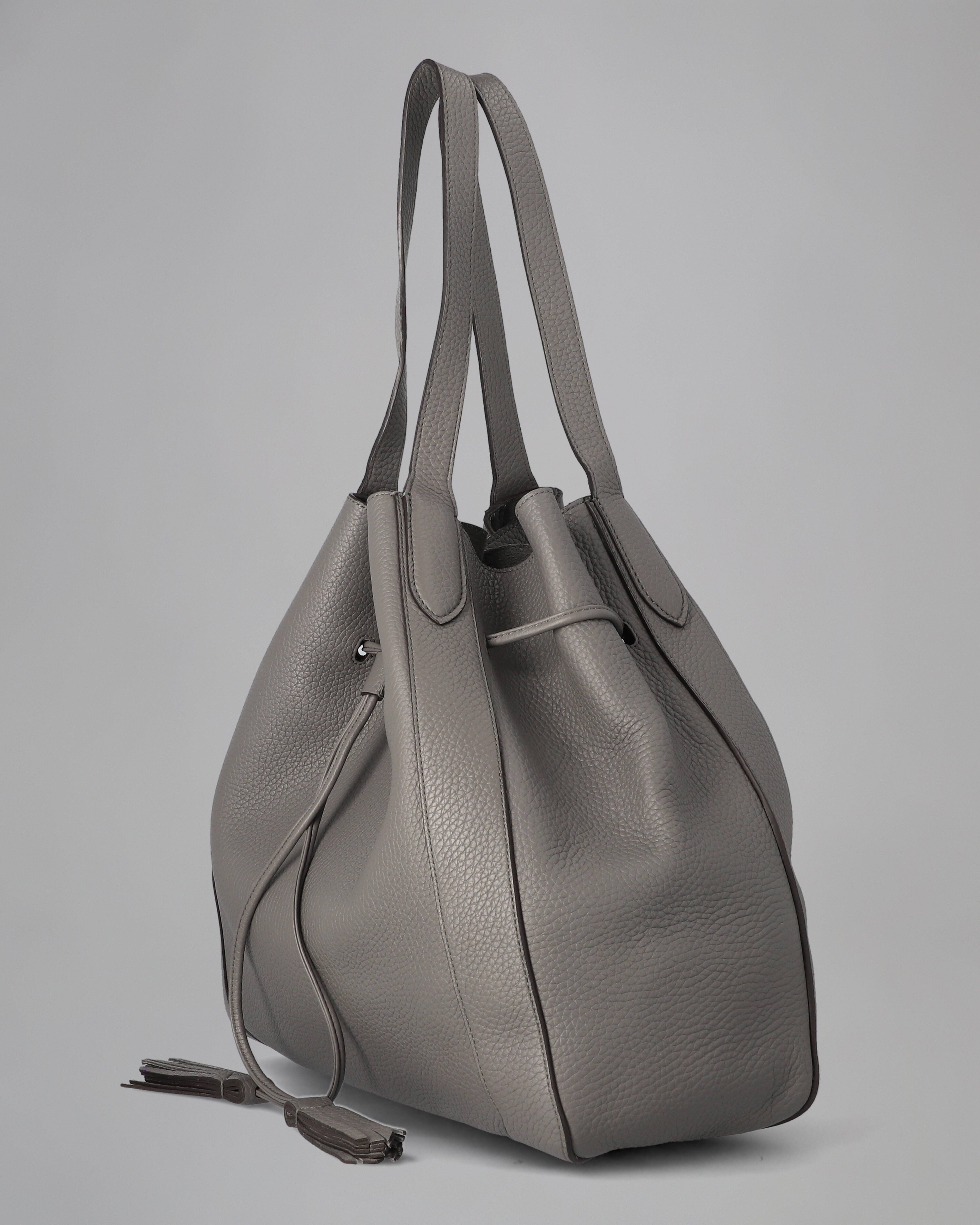 Millie Tote | Pre-Loved | Charcoal Heavy Grain | Pre-Loved Women's Bags ...