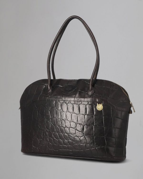 Tetbury | Pre-Loved | Black Congo Print Leather | Pre-Loved Bags | Mulberry