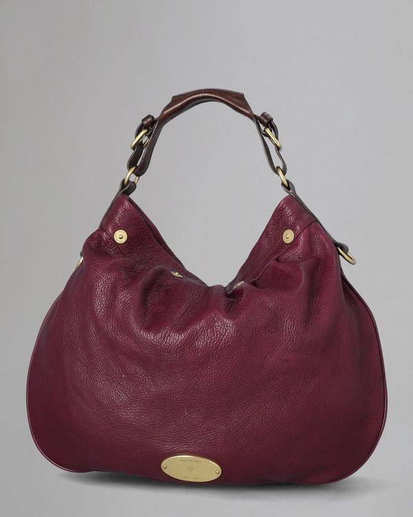Mulberry | Mitzy Hobo | Pre-Loved | Rouge Noir Pebbled | Pre-Loved Bags
