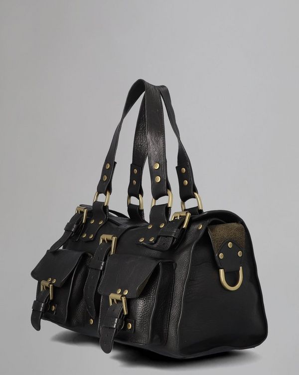 Mulberry | Roxanne | Pre-Loved | Black Natural Veg Tanned | Pre-Loved Bags
