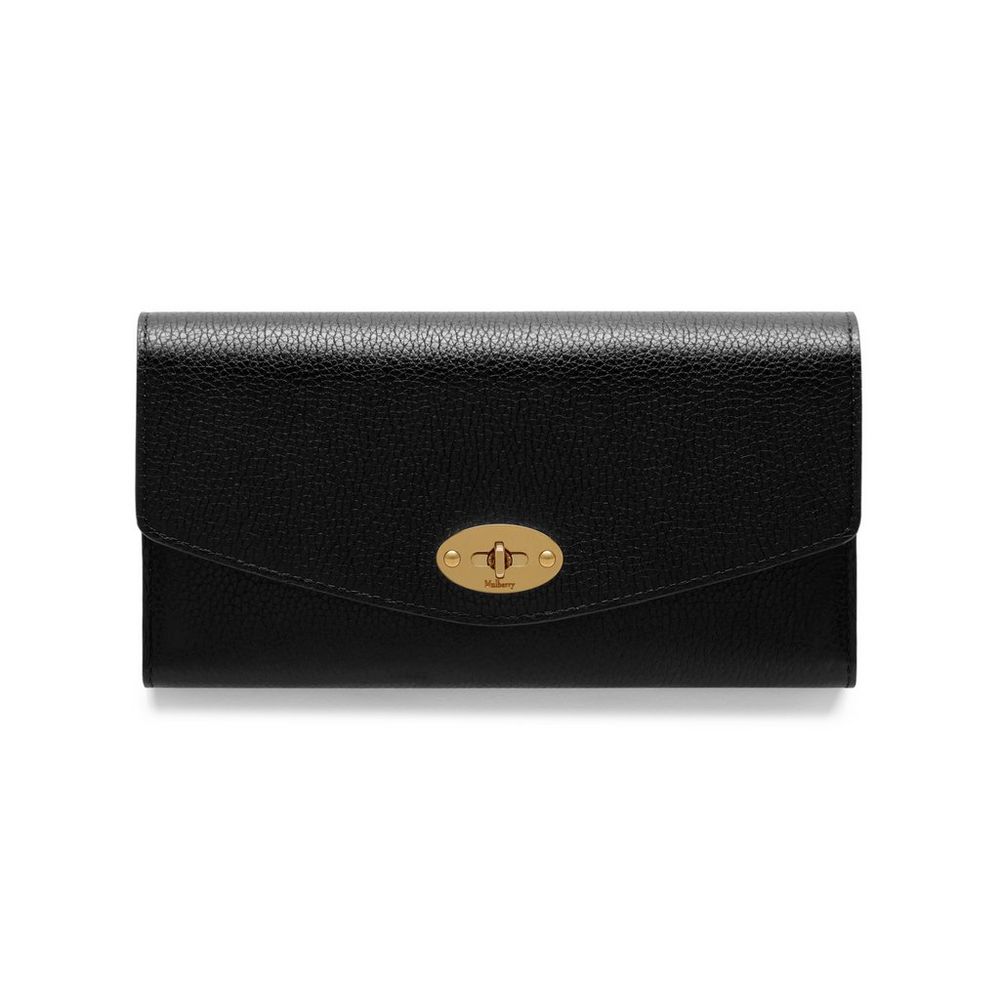 Darley Wallet | Black Small Classic Grain | Women | Mulberry
